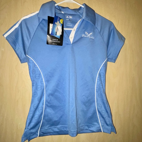 adidas | Tops | Nwt Adidas Climacool Light Blue Golf Polo Shirt From ...